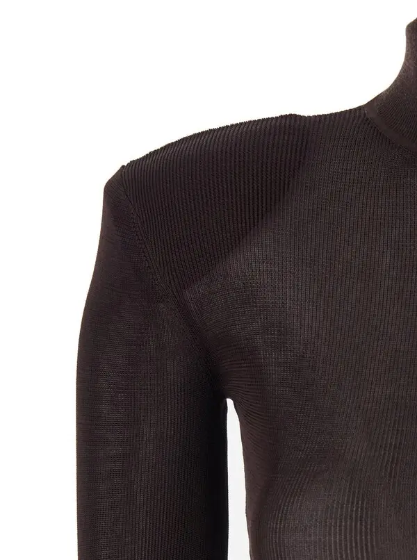 SELF-PORTRAIT Long Turtleneck Dress - Multicolor