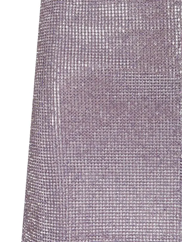 SELF-PORTRAIT Metallic Mesh Skirt
