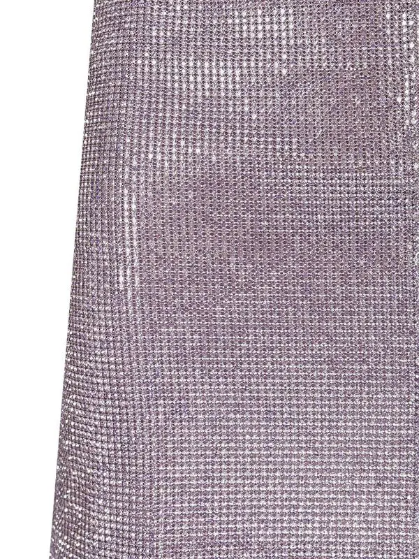 SELF-PORTRAIT Metallic Mesh Skirt - Purple