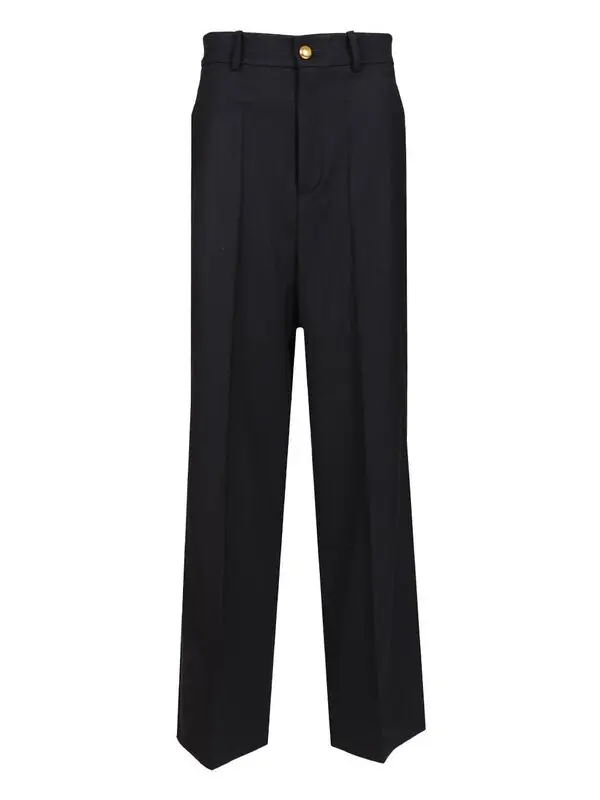 P.a.r.o.s.h Wide-leg Stretch Wool Trousers - Blue