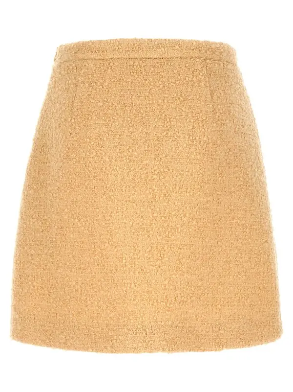 Valentino Garavani V Gold Mini Skirt - Cream