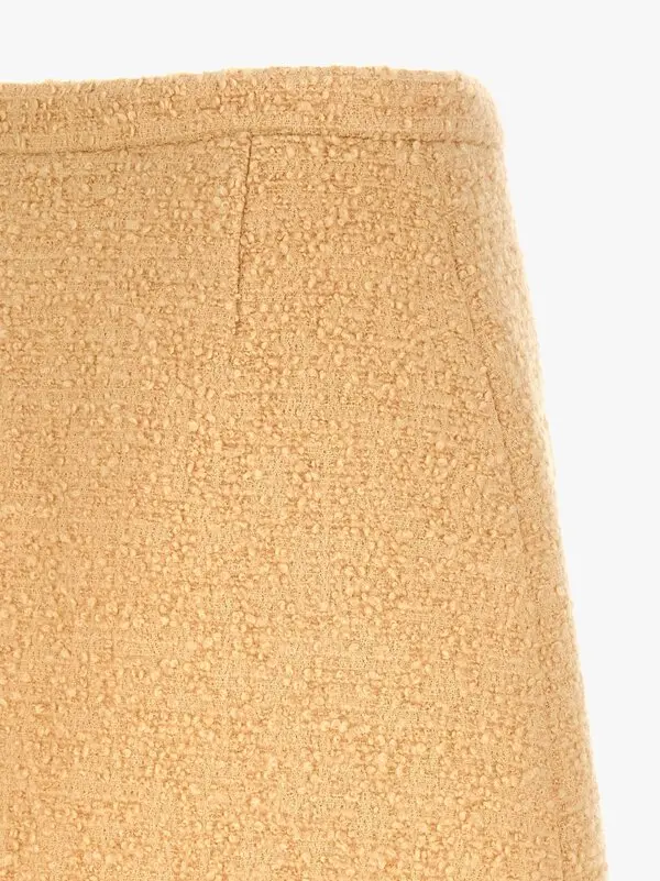 Valentino Garavani V Gold Mini Skirt - Cream