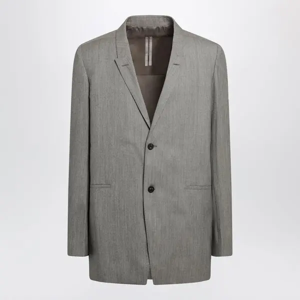 Rick Owens Grey Melange Concordian Blazer - Gray