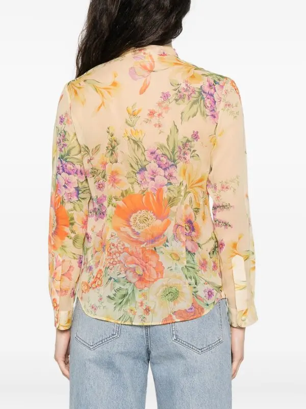 Celine Printed Silk Blouse