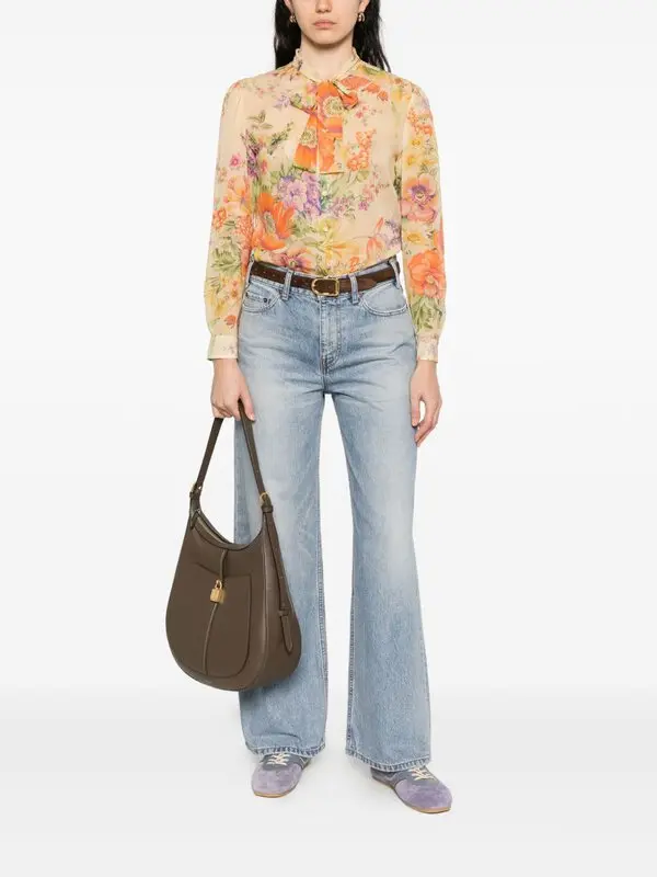 Celine Printed Silk Blouse