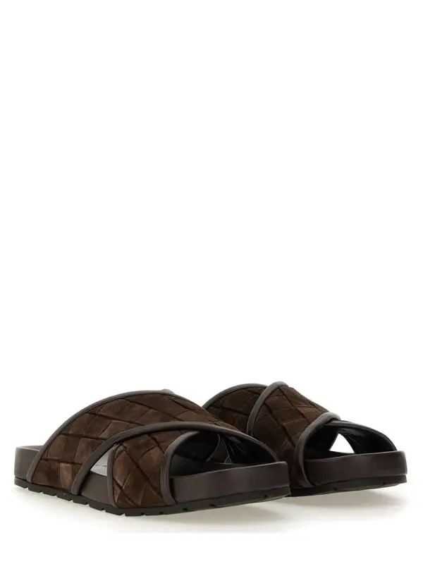 Bottega Veneta Leather Sandals - Brown