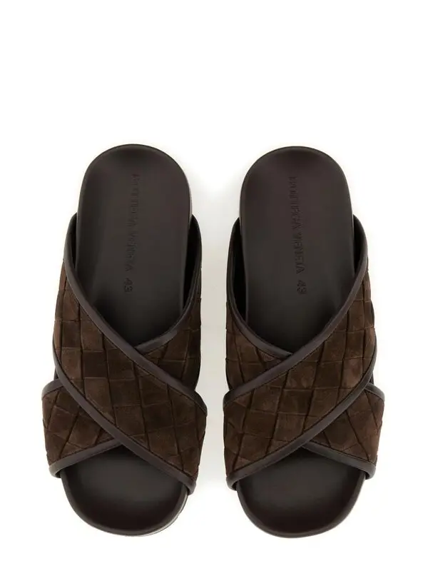Bottega Veneta Leather Sandals - Brown