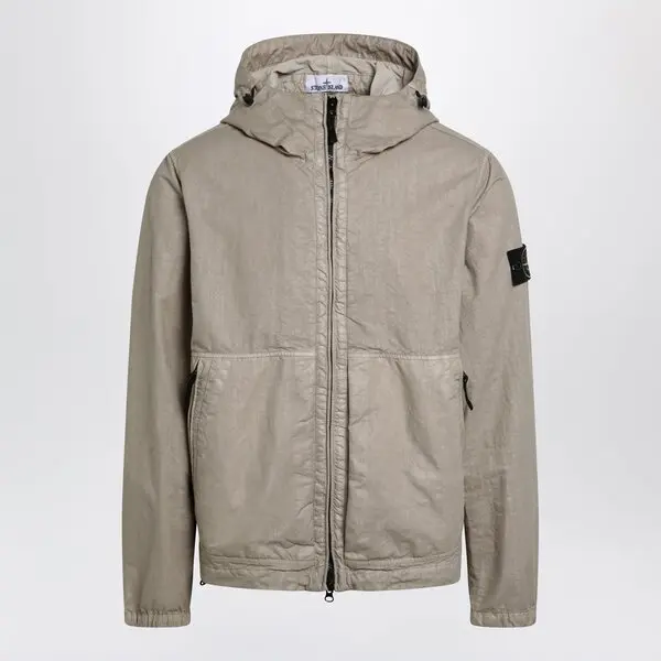 Stone Island Beige Nylon Zip Jacket - Cream