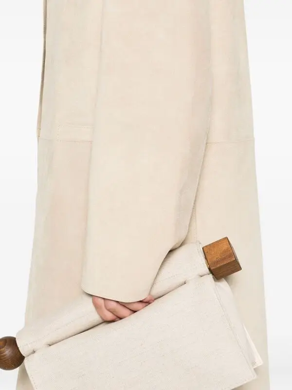 TOTEME Suede Leather Coat - Multicolor