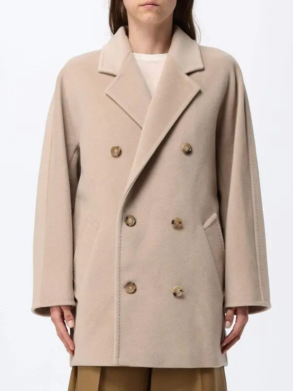 Max Mara Double-breasted Wool Caban Coat - Cream