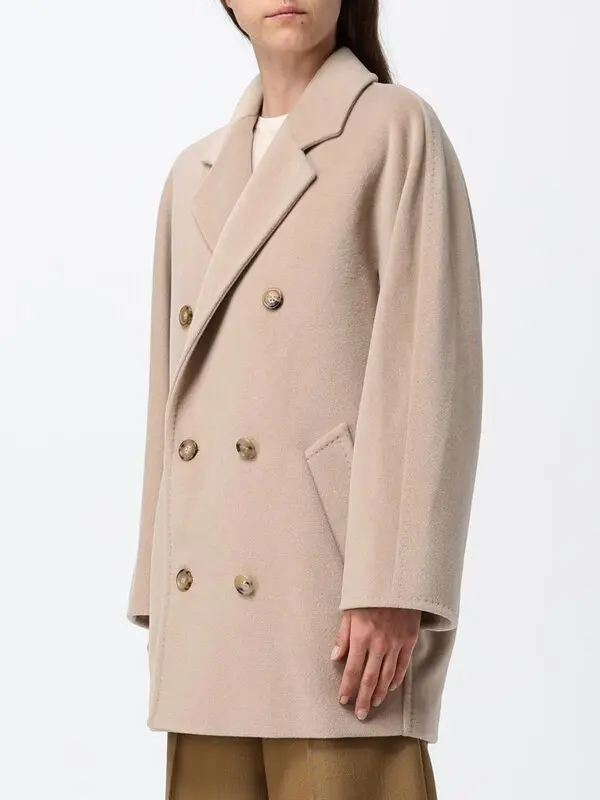 Max Mara Double-breasted Wool Caban Coat - Cream