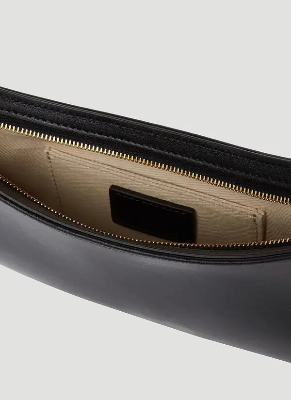 Jacquemus Le Bisou Perle Leather Shoulder Bag - Black