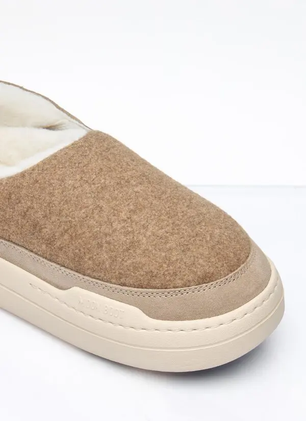 Moon Boot Park Clog Felt Mules
