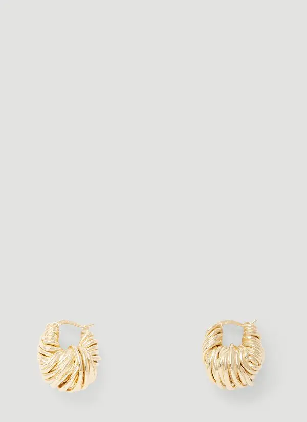 Bottega Veneta Twisted Hoop Earrings