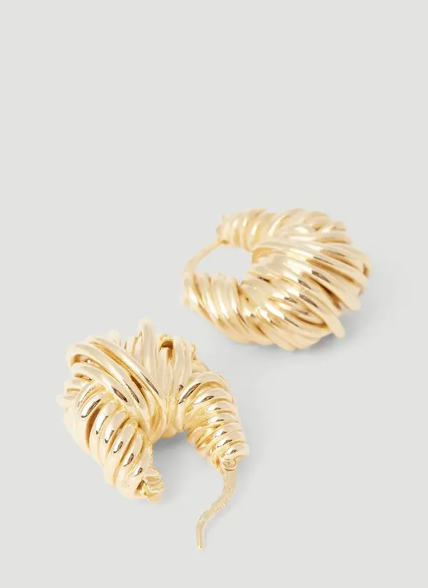 Bottega Veneta Twisted Hoop Earrings