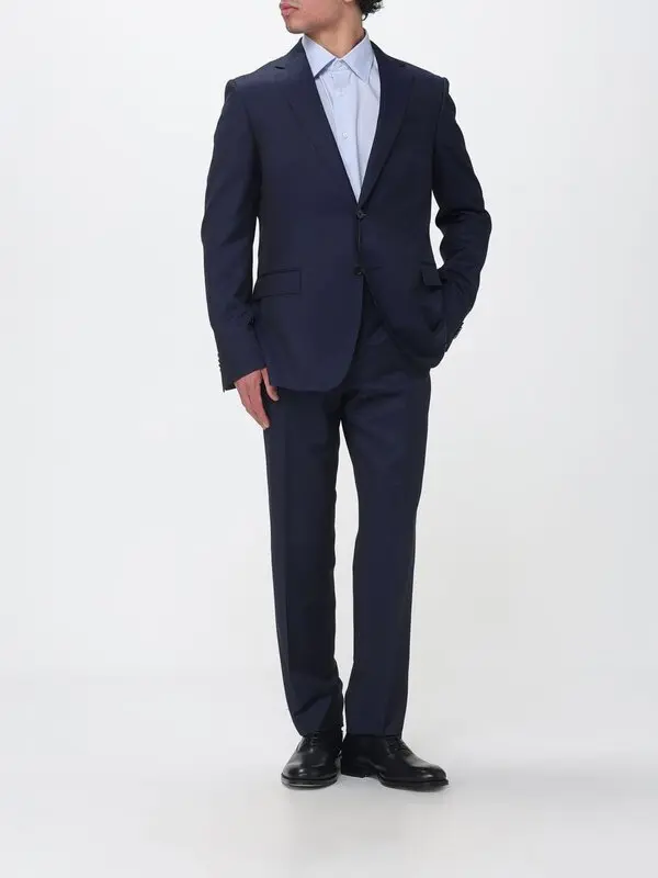 Zegna Wool And Mohair Single-breasted Suit - Blue