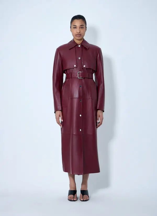 Sportmax Long Leather Coat