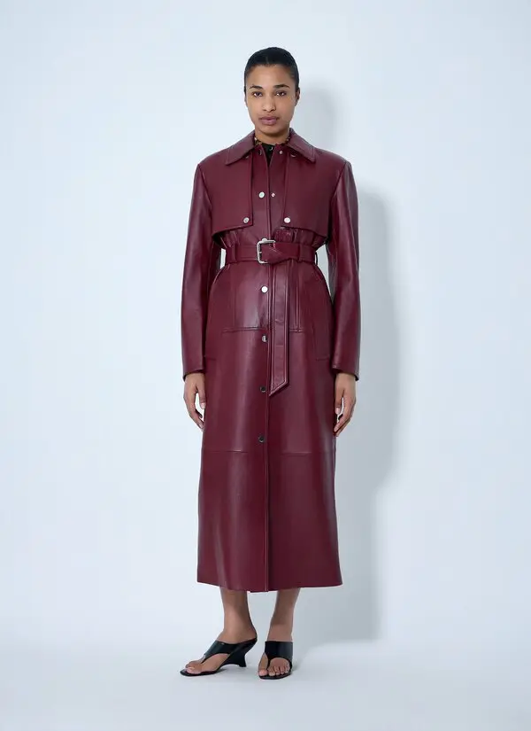 Sportmax Long Leather Coat