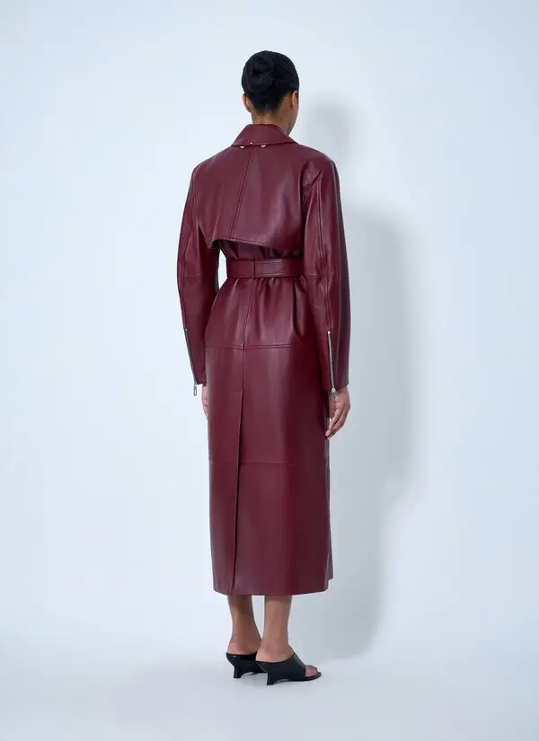 Sportmax Long Leather Coat
