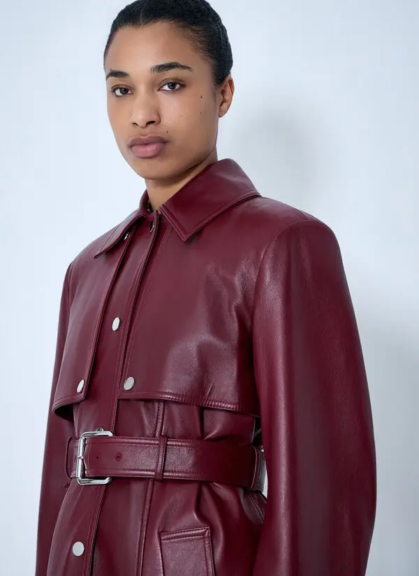 Sportmax Long Leather Coat
