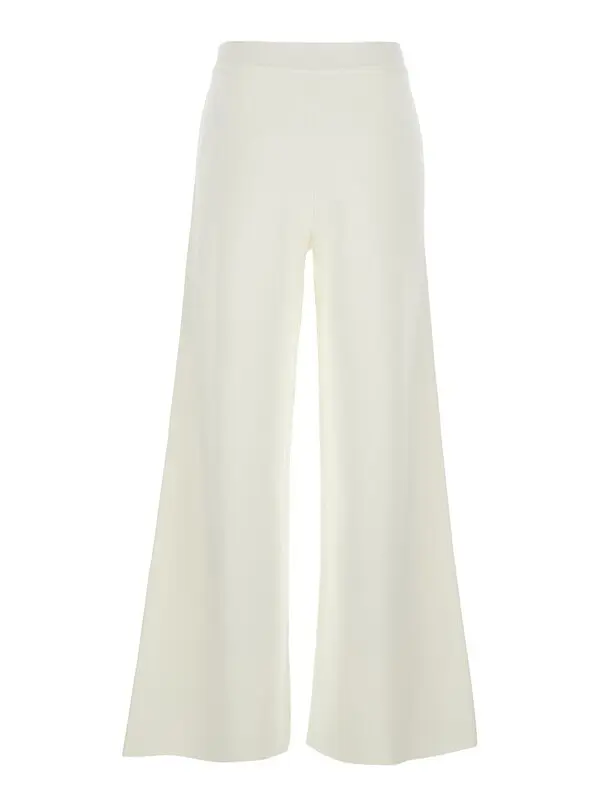P.a.r.o.s.h Wide Leg Pull-on Pants In Viscose Blend