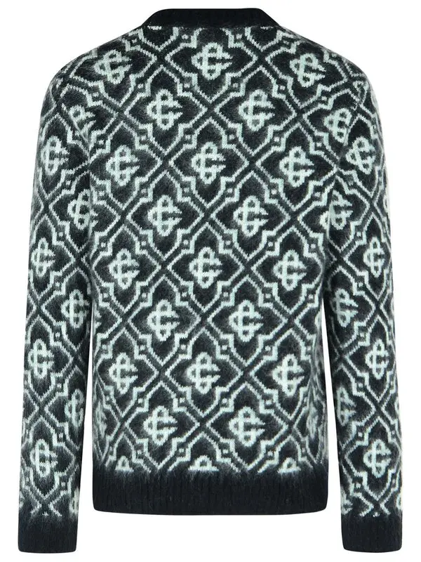 Casablanca Mohair Blend Monogrammed Sweater