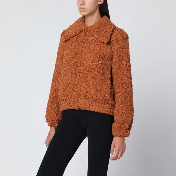 PATOU Faux Fur Bomber Jacket - Orange