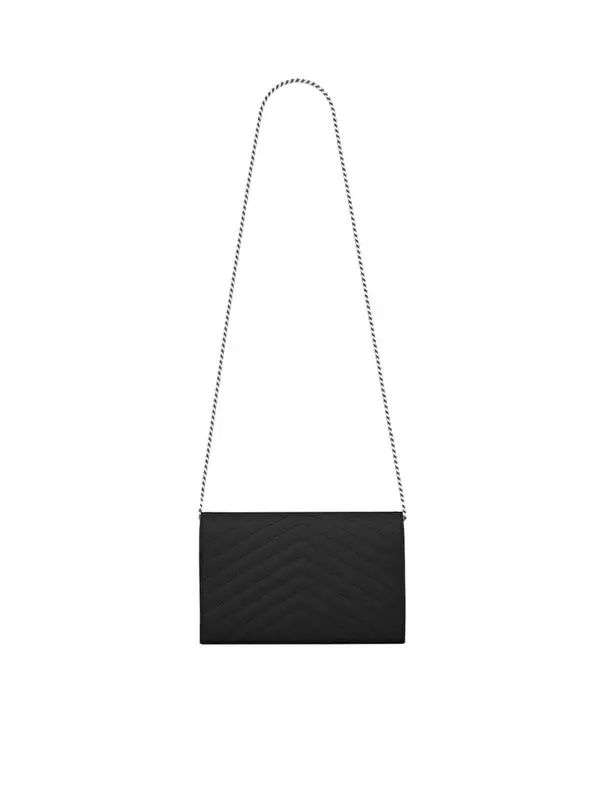 Saint Laurent Classic Cassandre Chain Clutch - Black