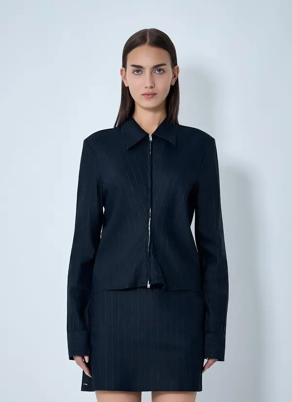 Our Legacy Slim Zip Shirt - Black