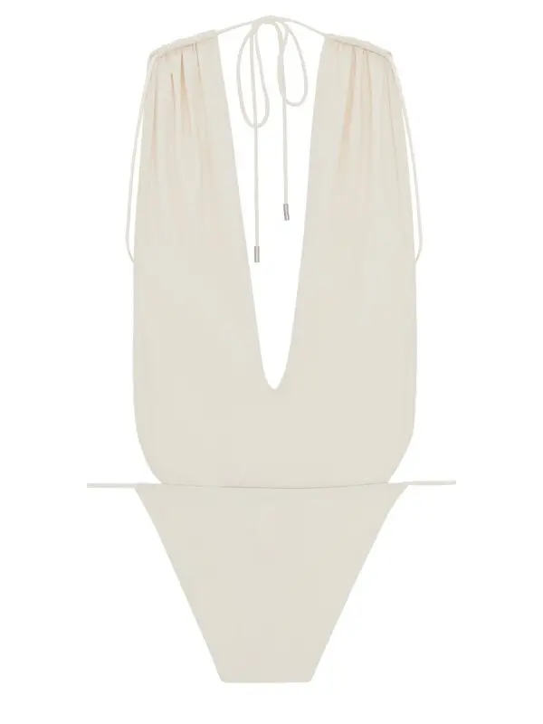 Saint Laurent One-piece Swimsuit - White