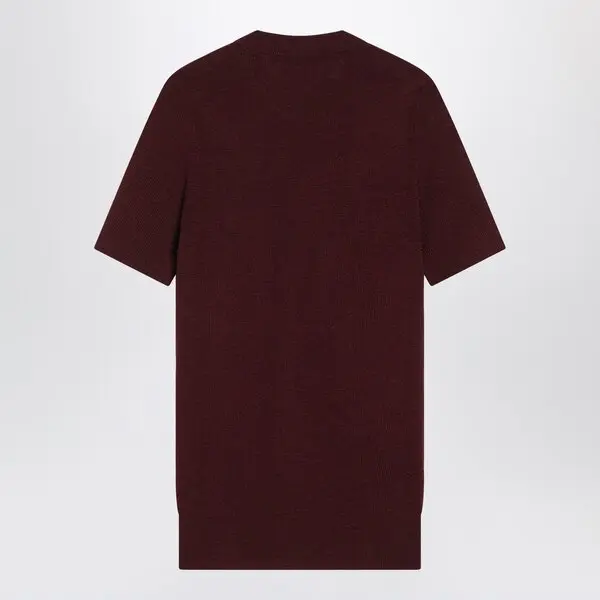 Prada Burgundy Wool Sweater With Charms