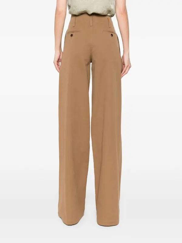 Chloé Cotton Wide-leg Trousers
