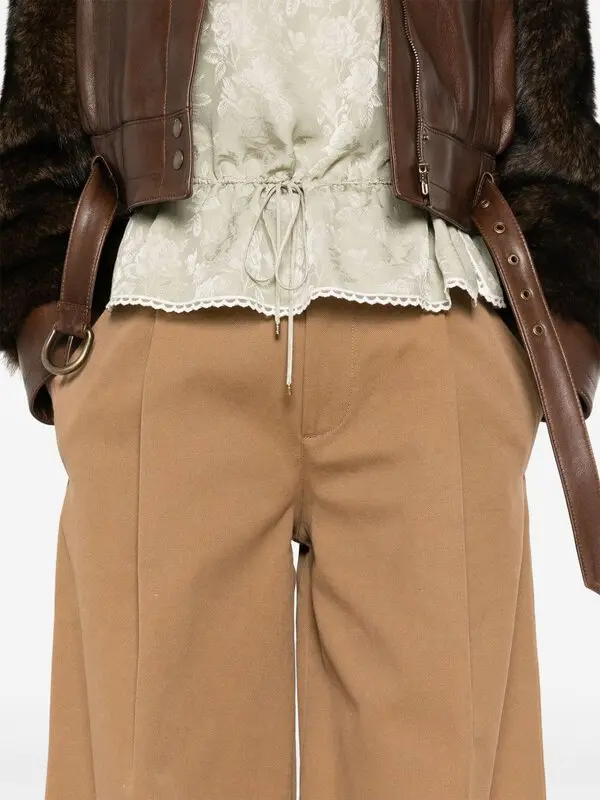 Chloé Cotton Wide-leg Trousers - Multicolor