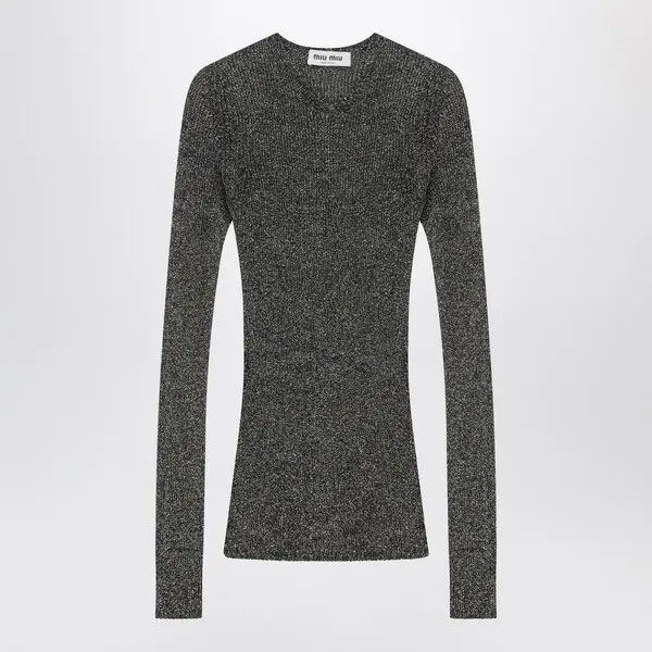 Miu Miu Lurex Long-sleeve Shirt - Multicolor