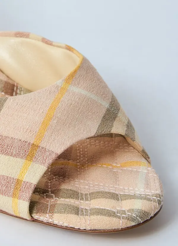 Burberry Check Heeled Mules