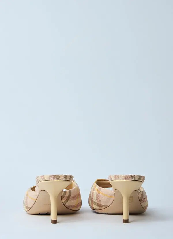 Burberry Check Heeled Mules