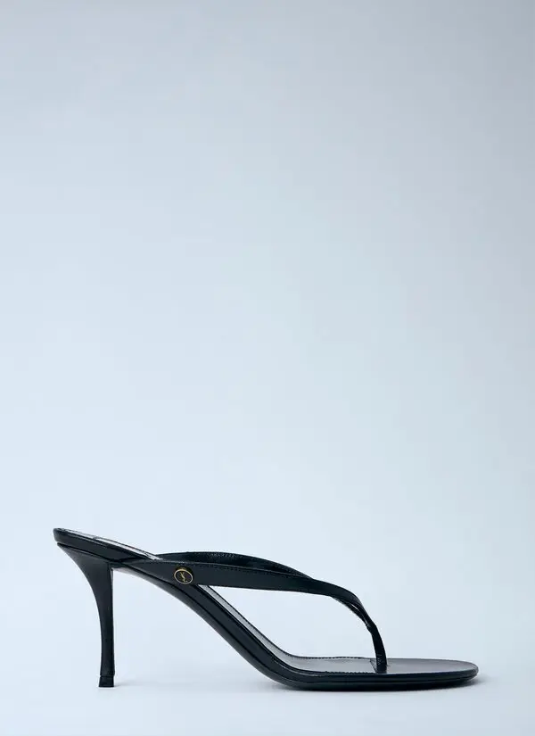 Saint Laurent Sue Thong Sandals - Black