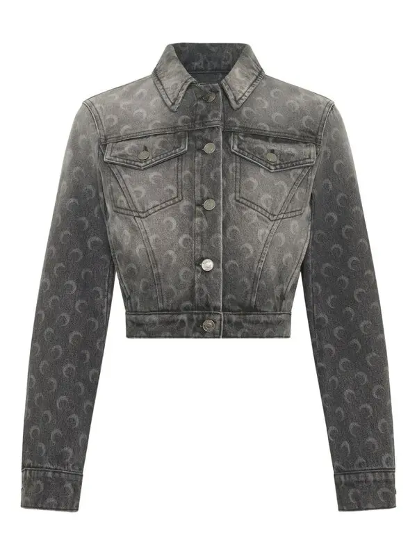 MARINE SERRE Moon Denim Jacket - Multicolor