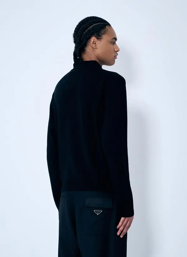 Saint Laurent Wool Polo Shirt - Black