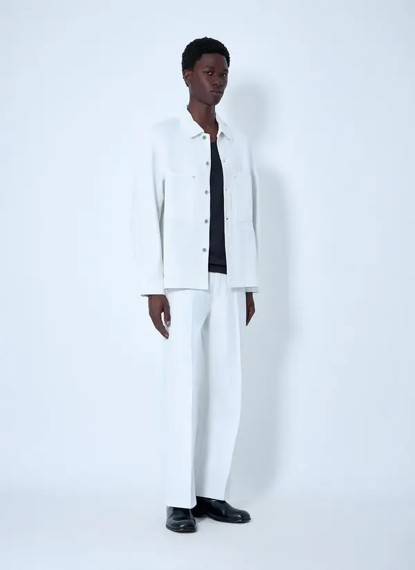 LEMAIRE Wide-leg Denim Trousers - White