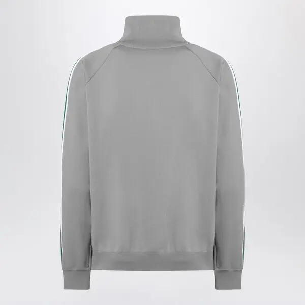 Miu Miu Grey/green Zip Sweatshirt In Technical Knit