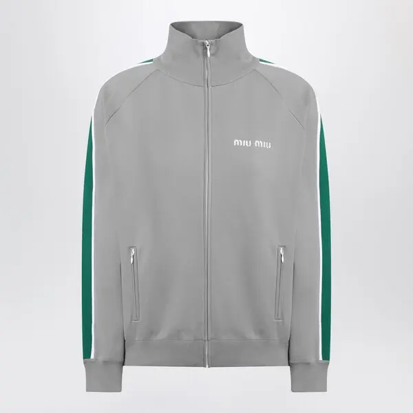 Miu Miu Technical Knit Sweatshirt - Gray