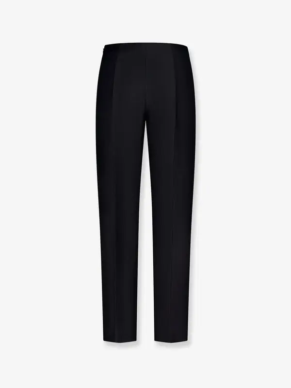 TOTEME Slim Evening Wool And Silk Trousers - Black