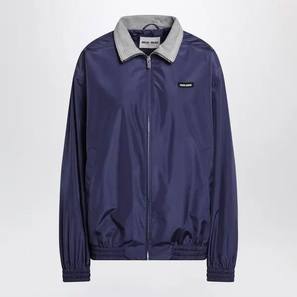 Miu Miu Royal Technical Poplin Blouson - Blue
