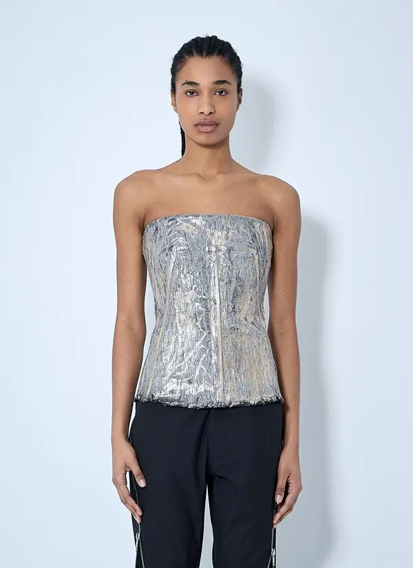 Rick Owens Denim Bustier Top