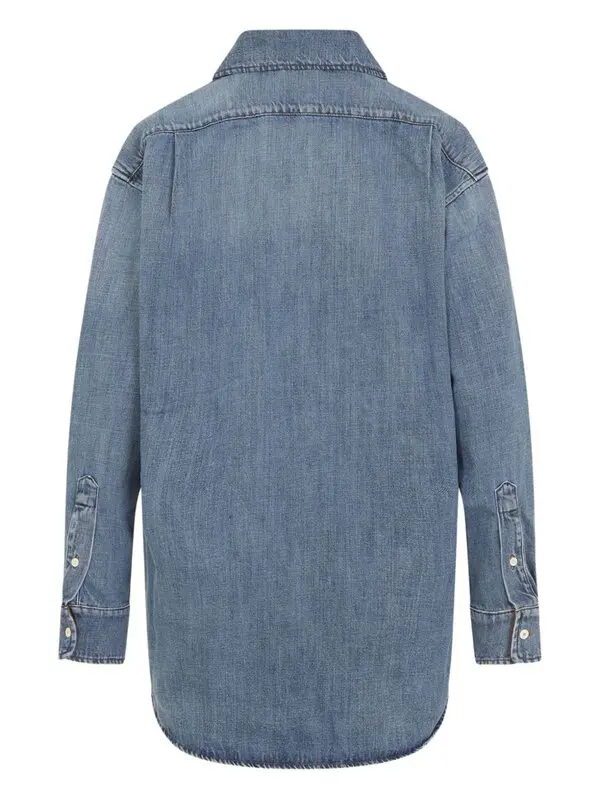 Miu Miu Suede And Denim Shirt