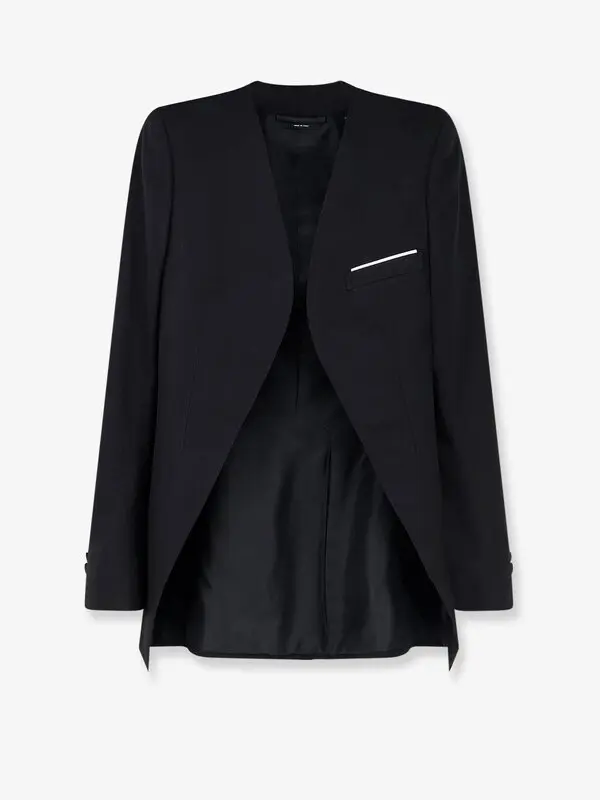 TOM FORD Wool And Silk Blazer - Black