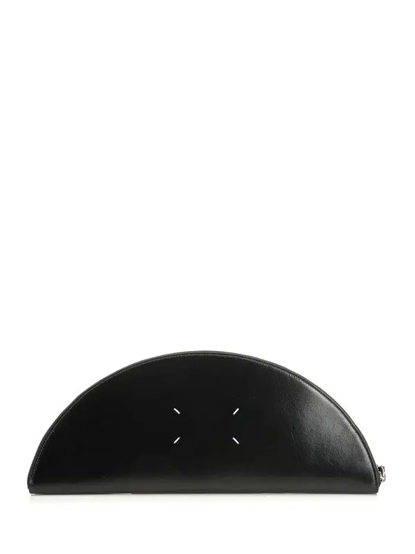 MAISON MARGIELA Half-moon Leather Pouch - Black