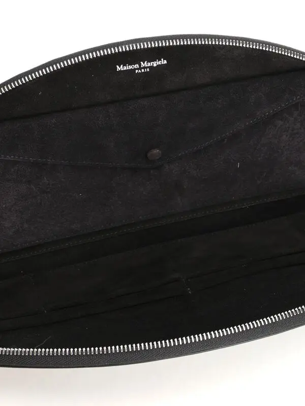 MAISON MARGIELA Half-moon Leather Pouch - Black