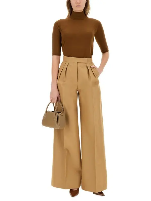 Max Mara Cotton Wide Leg Pants